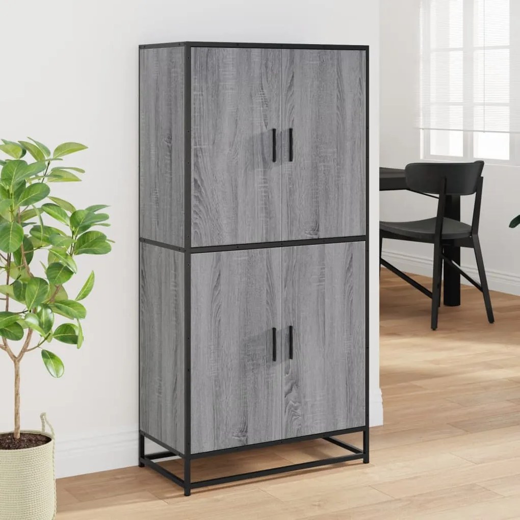 Skříň highboard šedá sonoma 68 x 35 x 139 cm kompozitní dřevo 3300833