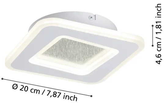 Eglo 901233 - LED Nástěnné svítidlo MACCHIONI LED/12W/230V 4000K bílá