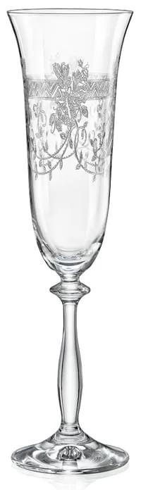 Crystalex - Bohemia Crystal Sklenice na šampaňské Angela panto 190 ml, 6 ks
