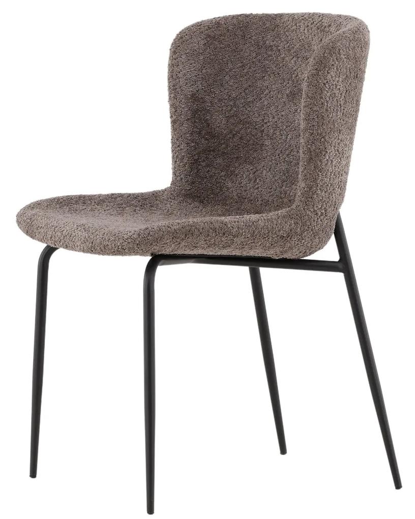 Jídelní židle Modesto, 2ks, tmavě šedá, 54x48x79.5