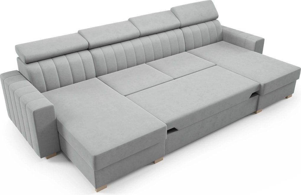 Eka Rohová sedačka LAO U, 325 cm Barva látky: Žlutá (Kronos 01)