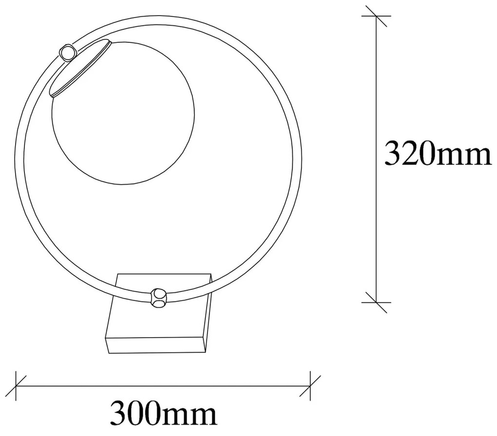 Stolní lampa Dolunay černá/bílá