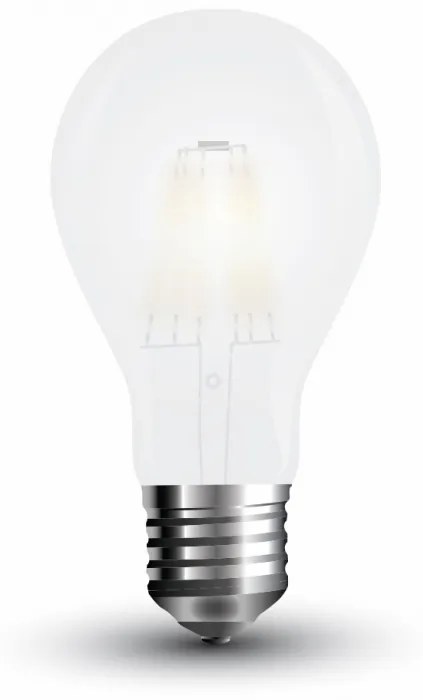 V-TAC LED Filament žárovka A60 Frost 5W/230V/E27/4000K/600Lm/300°/A++