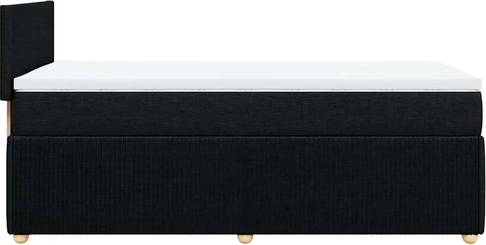 Box spring postel s matrací černá 100 x 200 cm textil 3289662