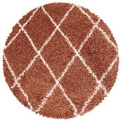 Ayyildiz koberce Kusový koberec Alvor Shaggy 3401 terra kruh - 80x80 (průměr) kruh cm
