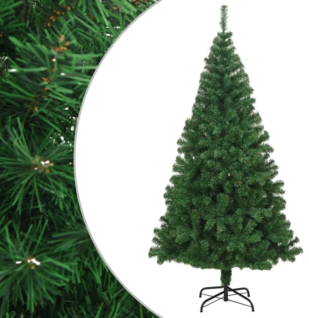 Umělý vánoční stromek s hustými větvemi zelený 210 cm PVC 321036
