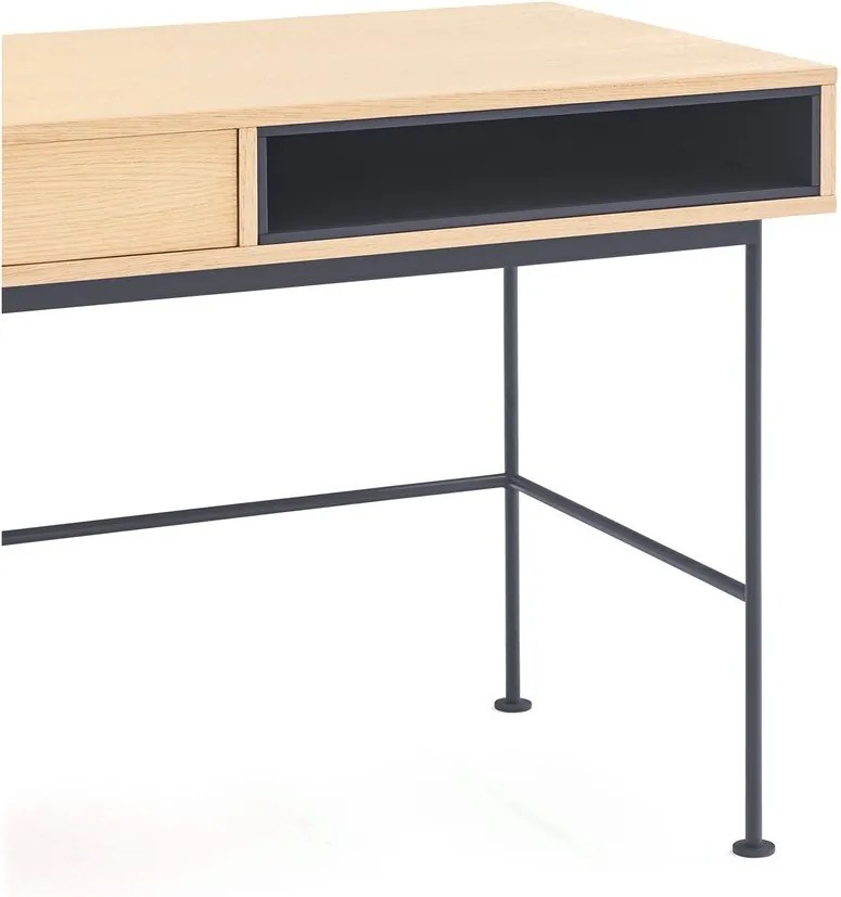 Pracovní stůl s deskou v dubovém dekoru 60x120 cm Yoko – Teulat
