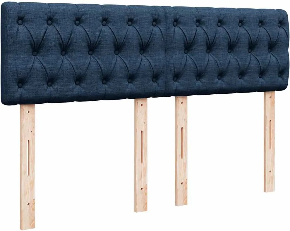 Box spring postel s matrací modrá 140x200 cm textil 3287104