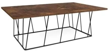Porto Deco Konferenční stolek Rofus, černá podnož, rez