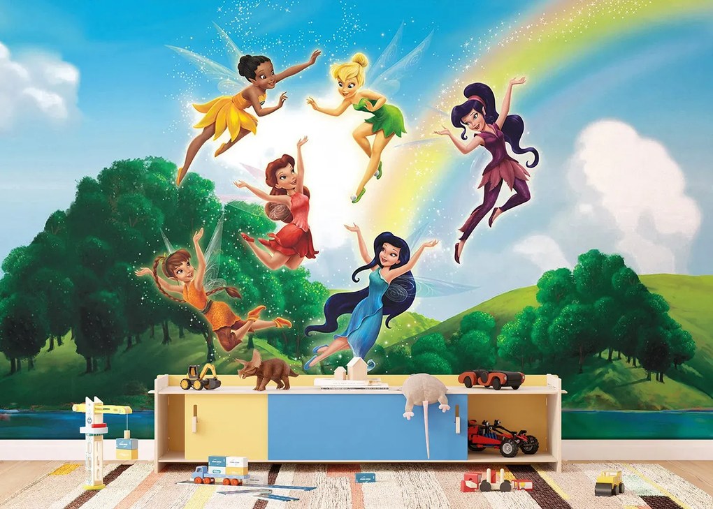 Vliesová fototapeta Víly a Duha, Disney | 360 x 270 cm | DFTDNXXL5009