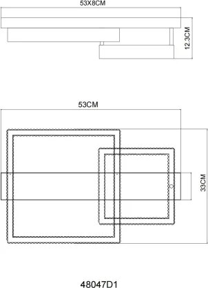 Globo 48047D1 - LED Stropní svítidlo ZARA LED/24W/230V 3000K 33x53 cm