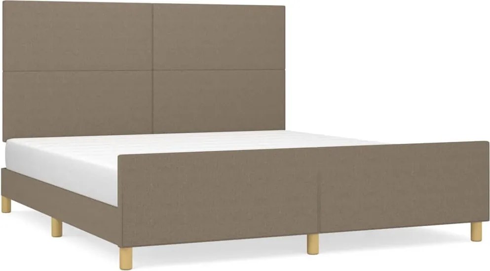 Rám postele bez matrace taupe 180 x 200 cm textil 3124915