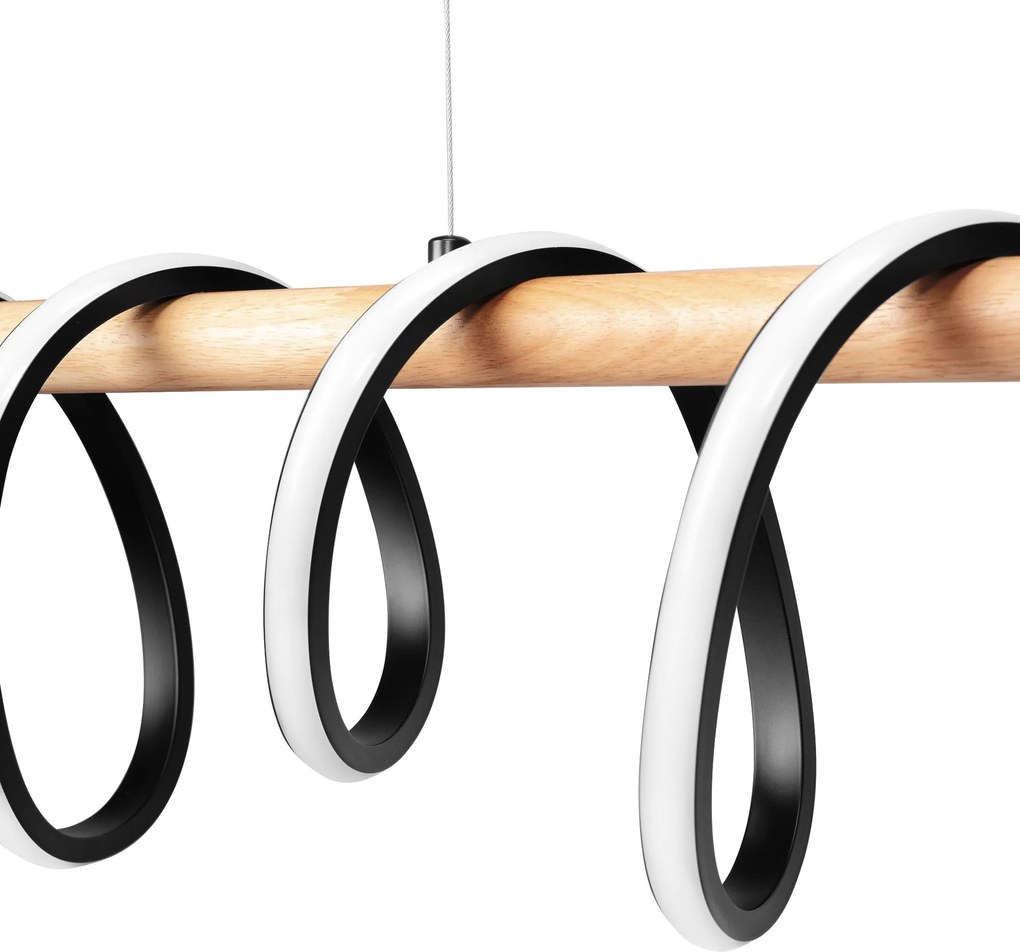 Toolight Toolight, LED stropní svítidlo 120cm 30W 4000K APP1288-CP, černá-hnědá, OSW-00943