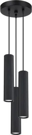 Závěsné svítidlo SOLLUX KARBON 3P černá GU10 3x10W bez žárovek SL.1576