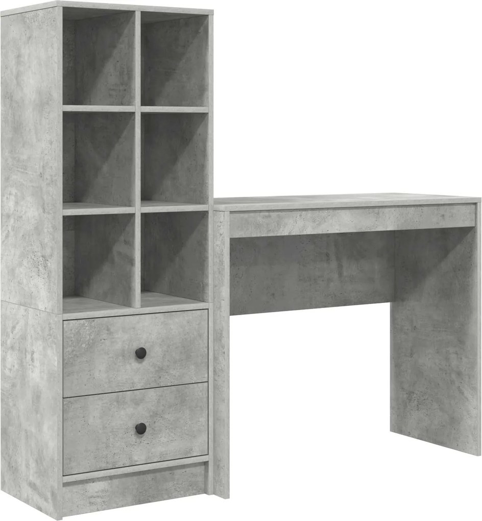 Stůl Betonově šedá 135,5 x 40 x 127 cm 2 ks 3337324