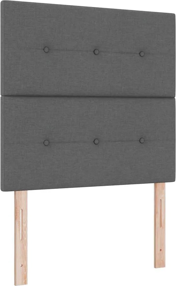 Postel s boxspringem s polštářem Tmavě šedá 200 x 80 cm textil 3341610