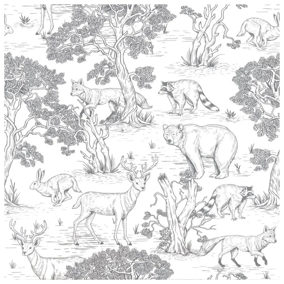 Papírová dětská tapeta 100 cm x 280 cm Animals – Dekornik