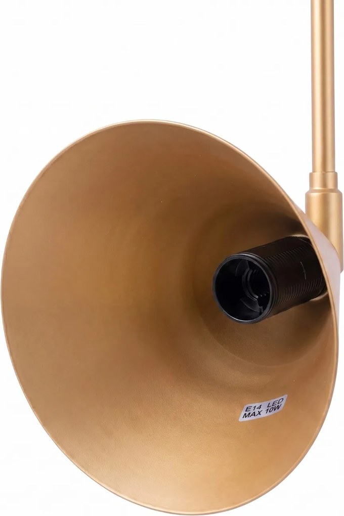 Sollux Lighting Nástěnné svítidlo NOX 1 zlaté s vypínačem