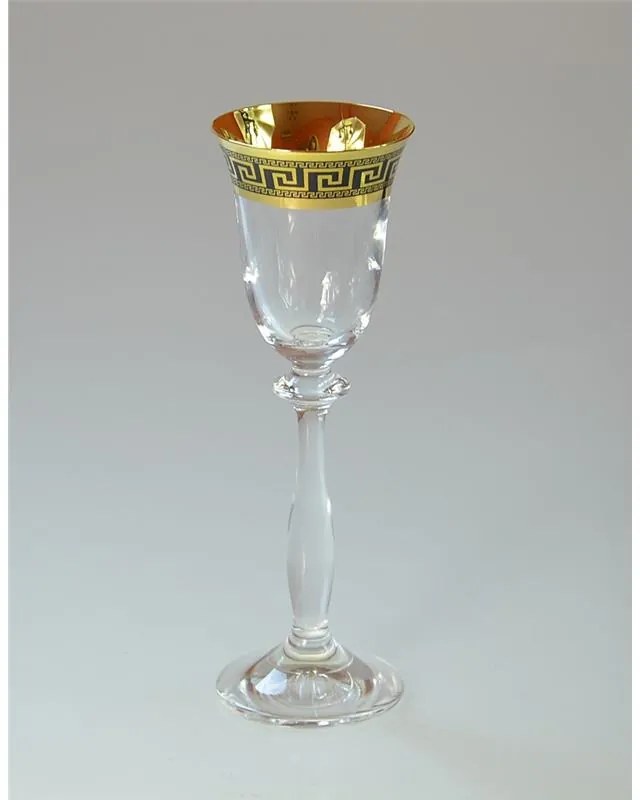 BOHEMIA ANGELA VERSO GOLD SKLENICE NA DESTILÁTY 60 ML SADA 6 KS