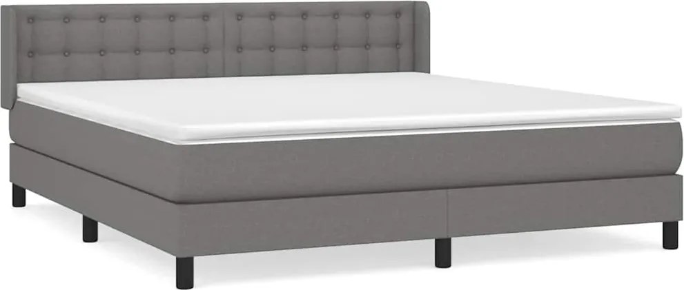 Box spring postel s matrací tmavě šedá 180x200 cm textil 3130050
