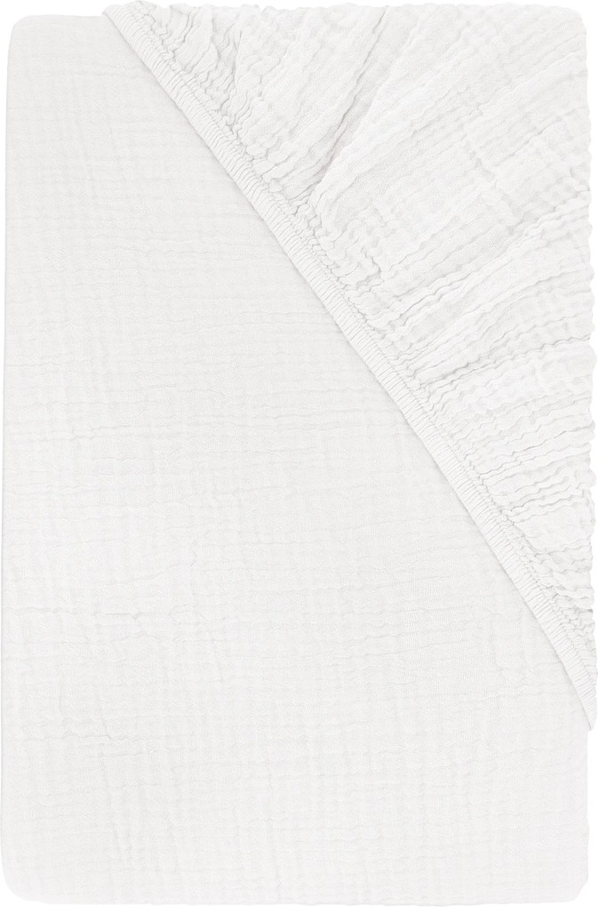 Livarno® Mušelínové napínací prostěradlo, 140-160 x 200 cm (bílá)