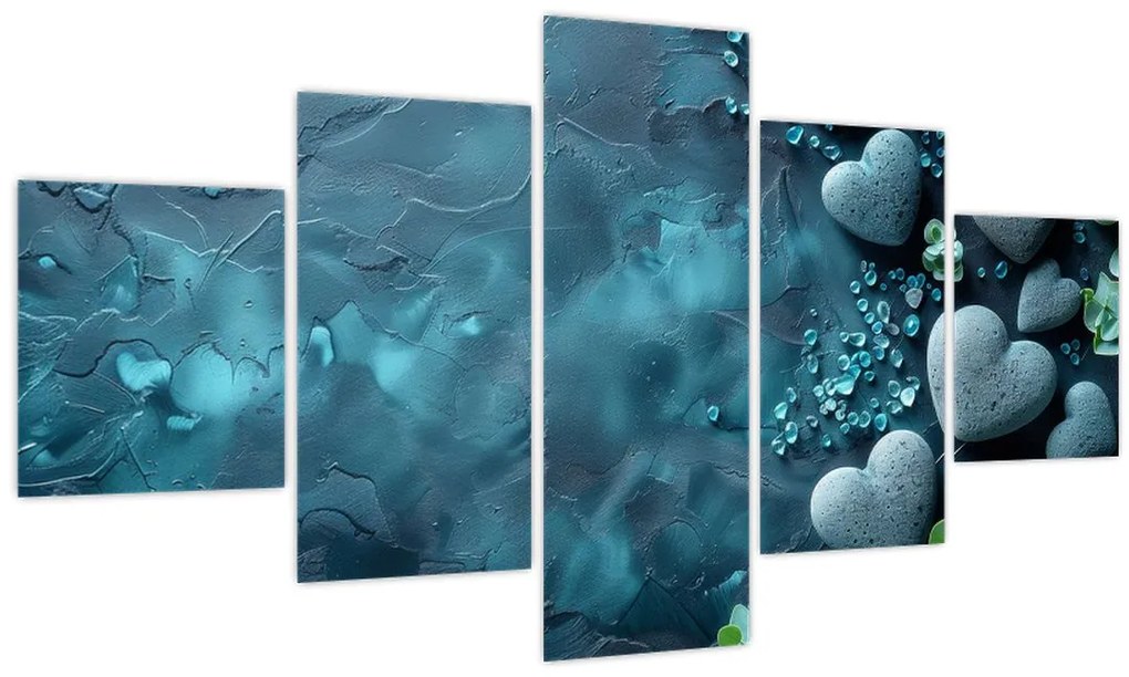 Obraz - Kameny tvaru srdce (125x70 cm)