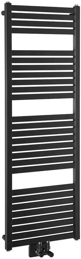 Aqualine, TONDI topné těleso 450x1330 mm, středové připojení, černá matná, DT476T