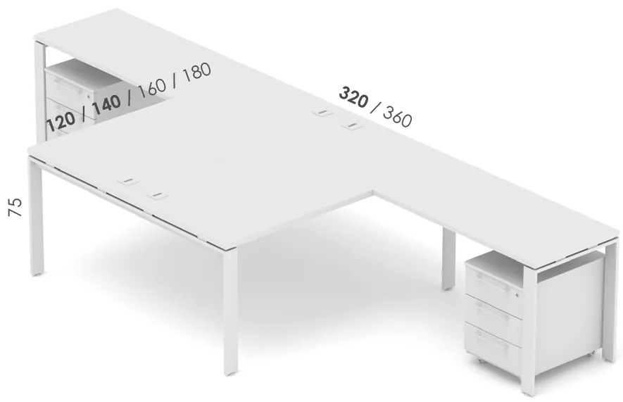 NABYTEK-DESIGNOVY.CZ - DEBZ31U - Kancelářská sestava EPIC Z31 U pro dvě osoby, dub/černá