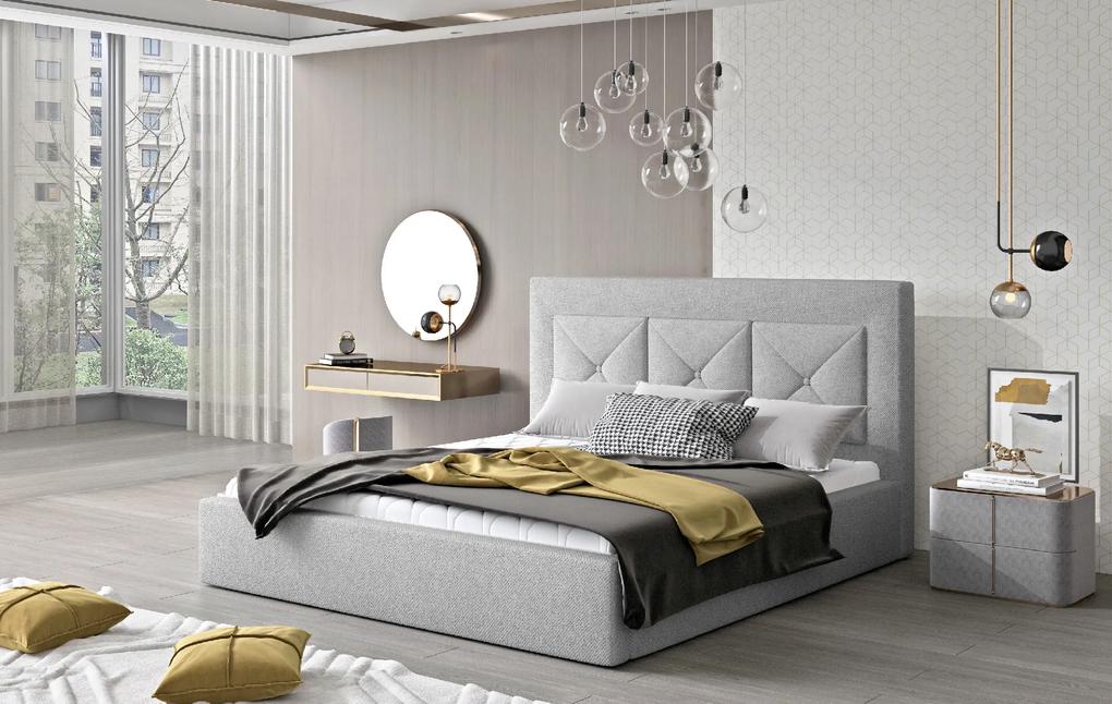 Eltap Čalouněná postel Cloe s úložným prostorem Materiál a barva potahu: Soft 66 - tmavě hnědá, Rozměry (cm): 180x200