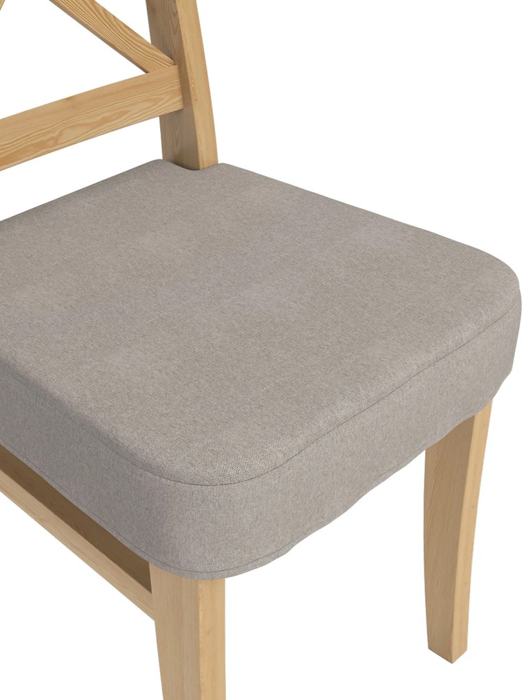 Sedák na židli IKEA Ingolf barva béžová látka pletený vzor
