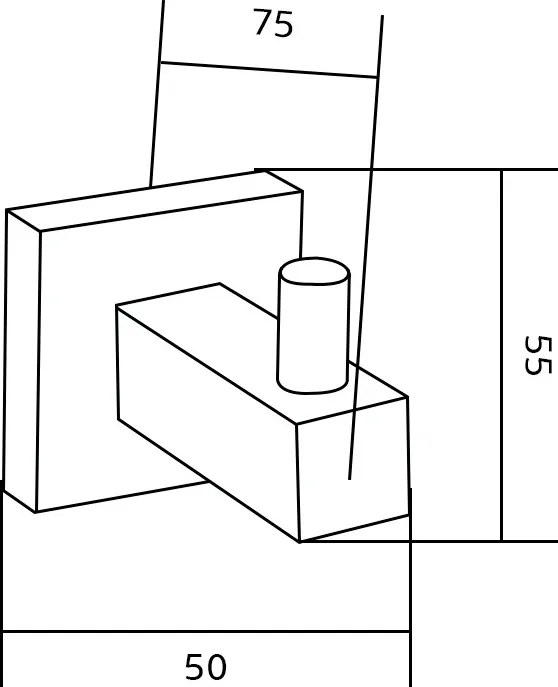 Mexen příslušenství, držák na ručníky, 1-háček, černá, 7020635-70