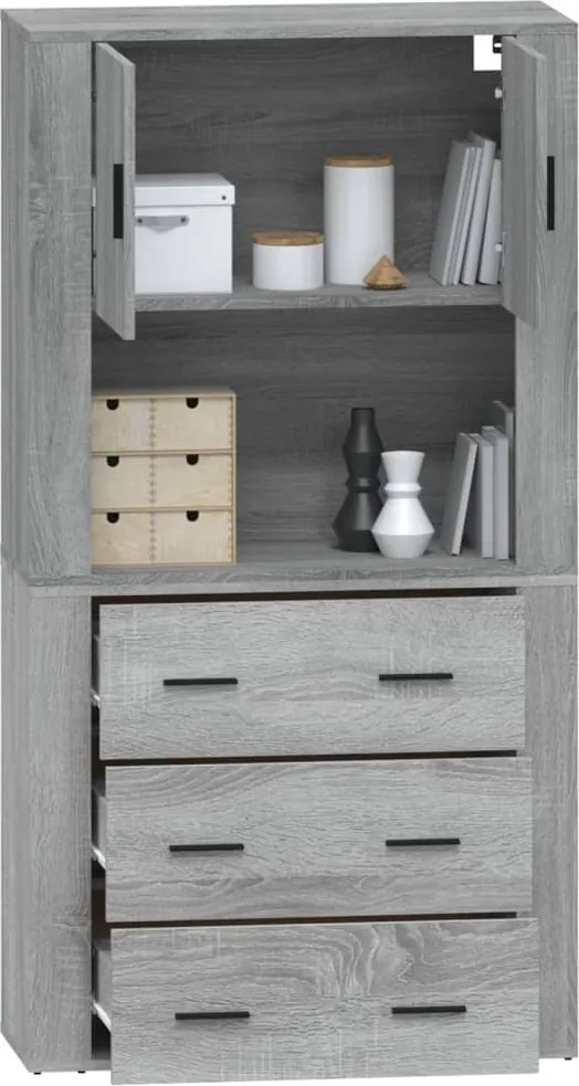Skříň highboard šedá sonoma kompozitní dřevo 3185389