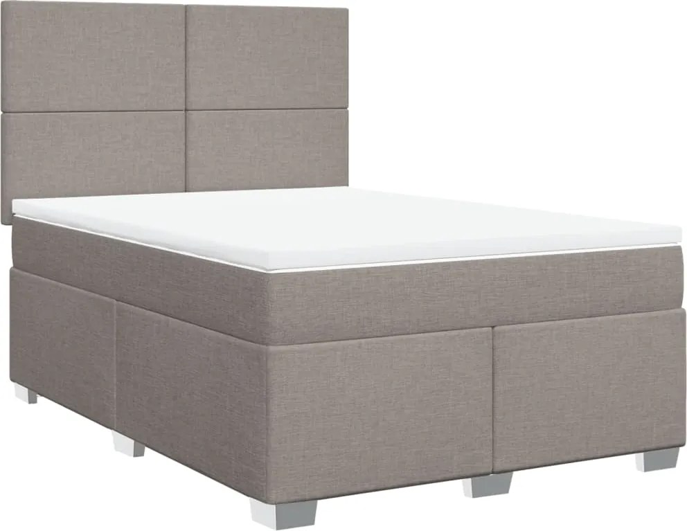 Box spring postel s matrací taupe 140x200 cm textil 3290508