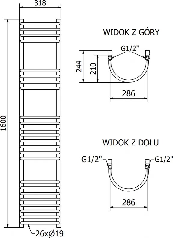 Mexen Eros, elektrické topné těleso 1600 x 318 mm, 900 W, černá, W112-1600-318-2600-70