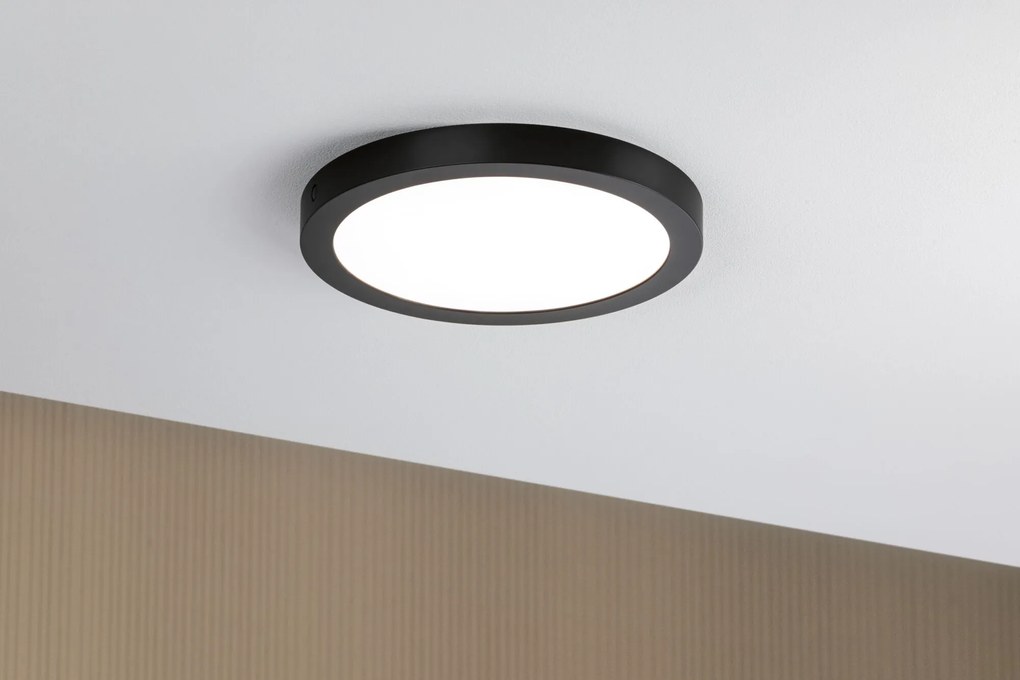 Paulmann 71025 Abia, stropní svítidlo, LED 22W 4000K, černá, prům.30cm