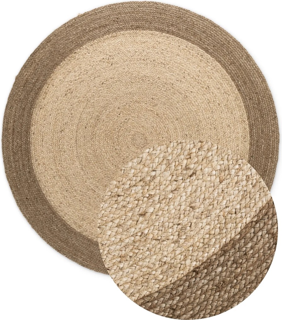 Hanse Home, Kusový koberec Looma 106224 Natur Ivory/Grey/Beige kruh, 100x100 (průměr) kruh, béžová, chodba / předsíň