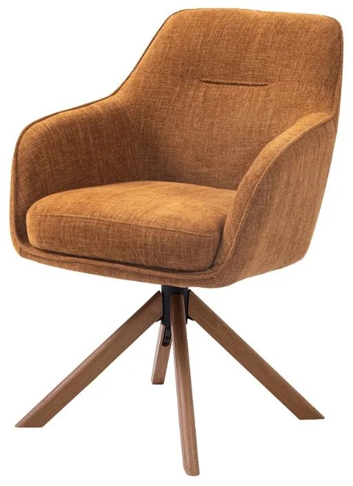 Designová otočná židle Sanjaya II skořicová