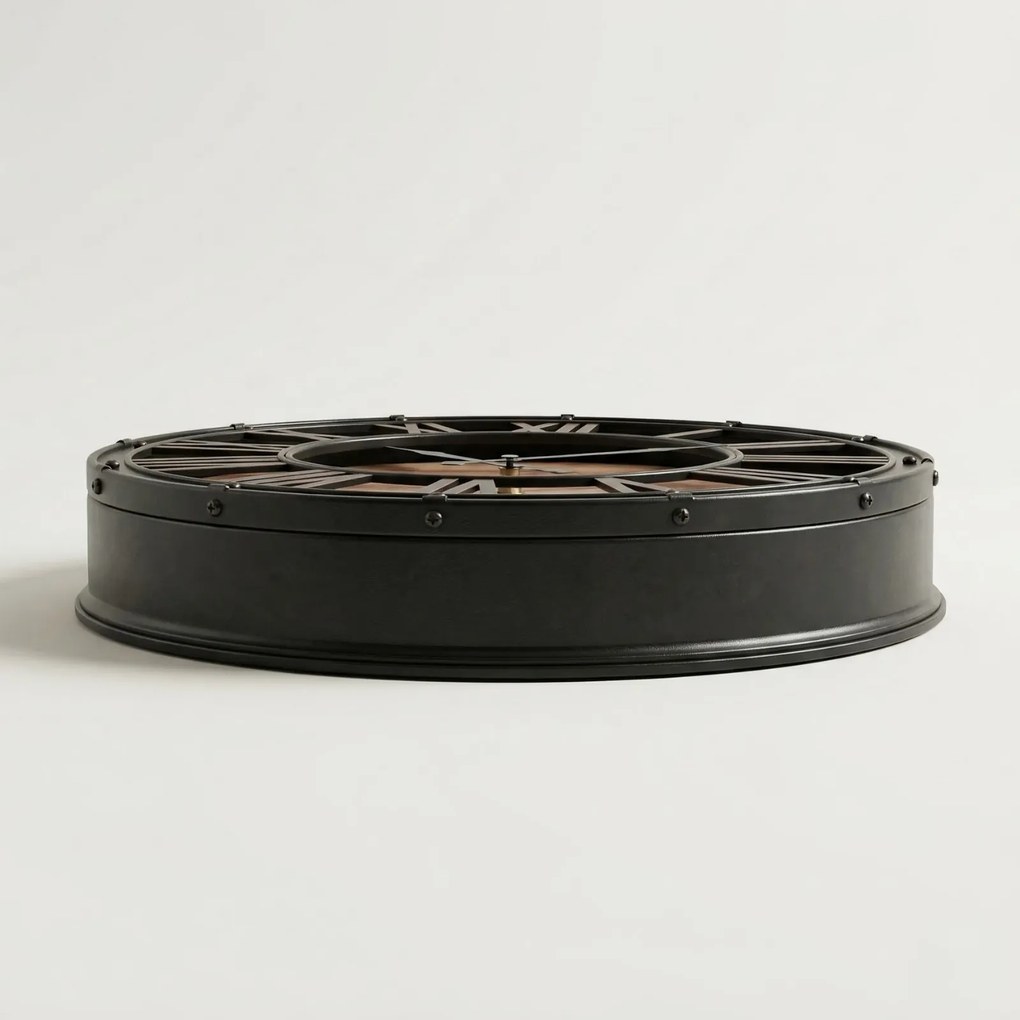 Nástěnné hodiny ARON v industriálním stylu, Ø 39 cm