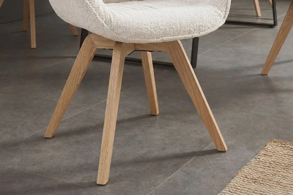 Designová otočná židle Kiara béžová