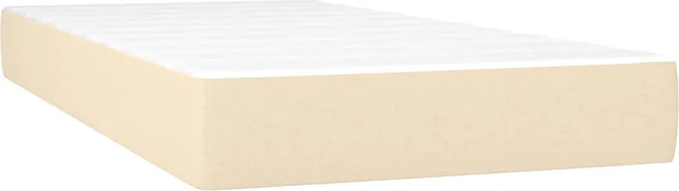 Box spring postel s matrací a LED krémová 80 x 200 cm textil 3135074
