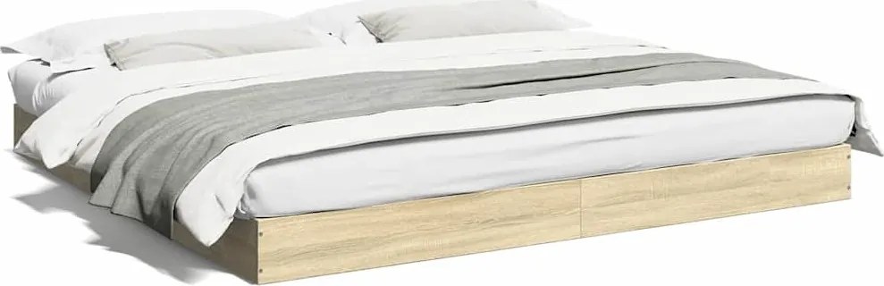 vidaXL Rám postele bez matrace 180x200cm Dřevěné konstrukce [842002] Barva: dub sonoma