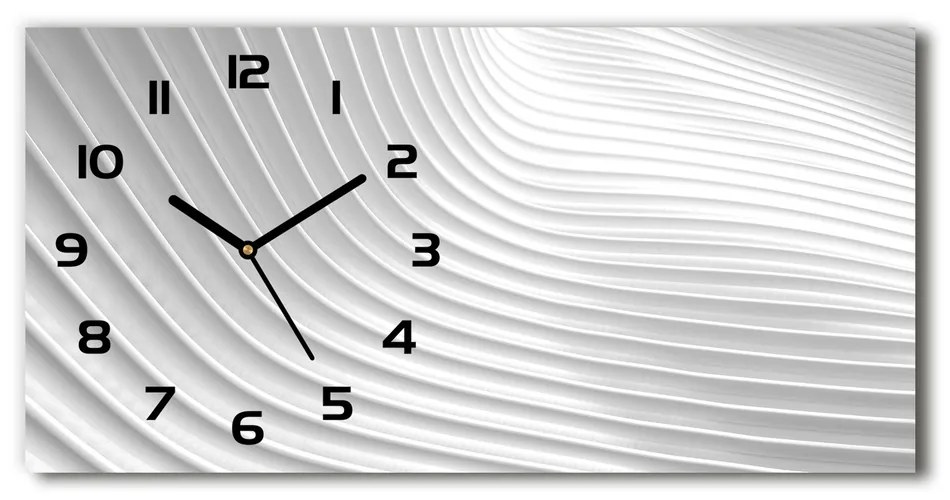 Wallmuralia Skleněné hodiny na stěnu Abstrakce linie 60x30 cm