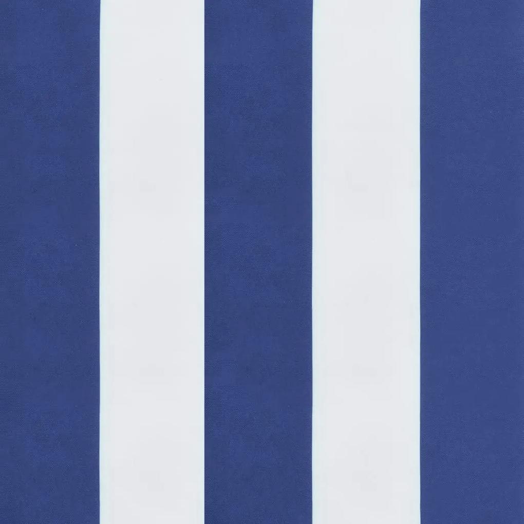 Podušky na pohovku z palet 2 ks modré a bílé pruhy oxford - Default Title