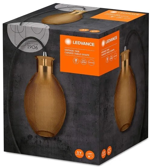 Ledvance - Stolní lampa GRAPE 1xE27/40W/230V oranžová