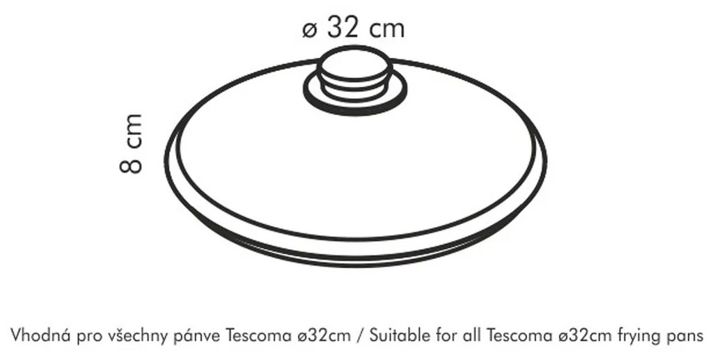 TESCOMA Skleněná poklice UNICOVER ø 32 cm
