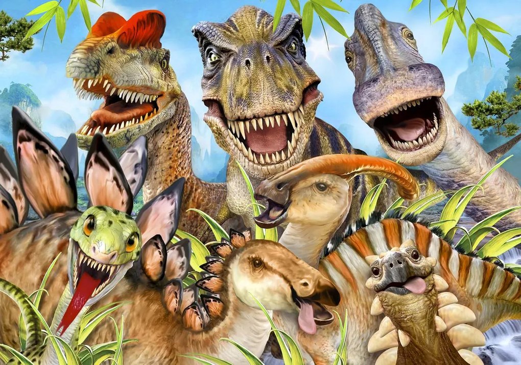 Fototapeta - Dinosauři - Selfie (254x184 cm)