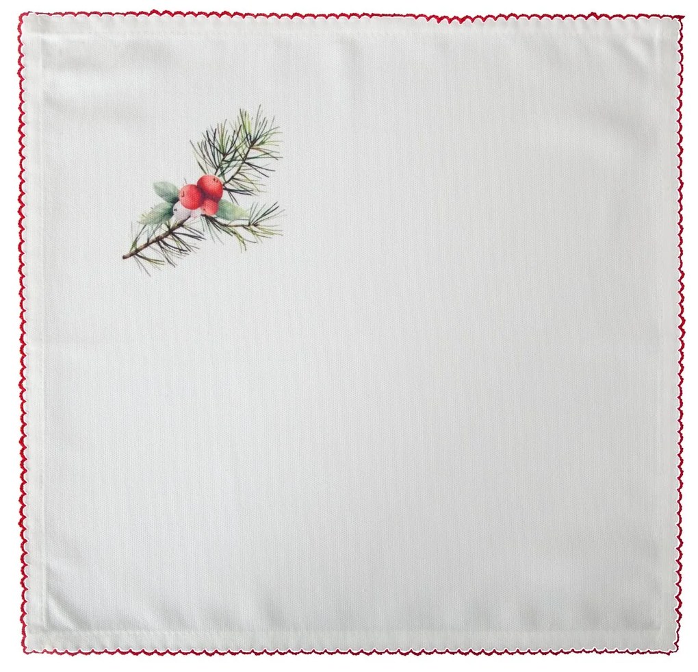 VÁNOČNÍ PROSTÍRÁNÍ NA STŮL INES13 SADA 4 KS 40X40 CM VZOROVANÁ