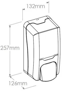 Dávkovač tekutého mýdla Merida Hygiene Control, bílá