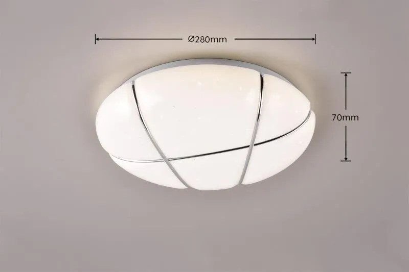 TRIO Reality R62903001 TIBOR stropní svítidlo SMD LED D280mm 10W/1200lm 4000K bílá, switchdimmer