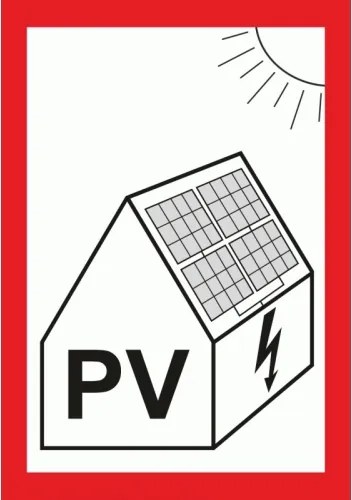 Samolepka PV symbol pro fotovoltaiku 148x210mm